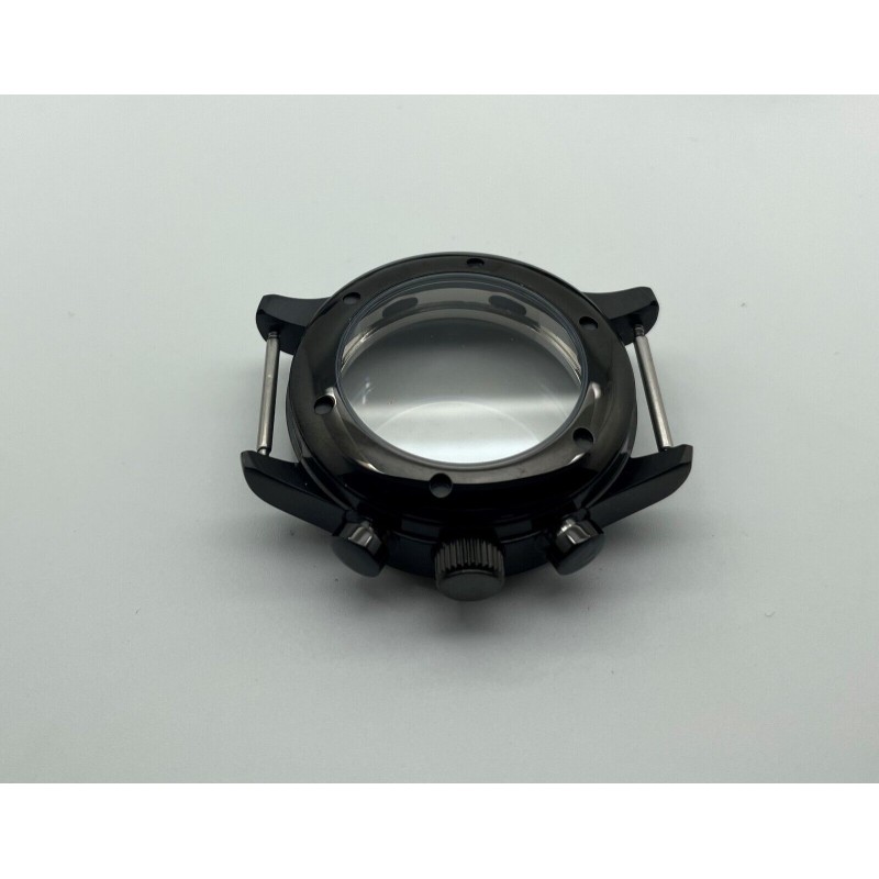 VALJOUX 7750 BOITIER BLACK PVD CADRAN AIGUILLES LUMINOVA ETANCHE 5 ATM ...