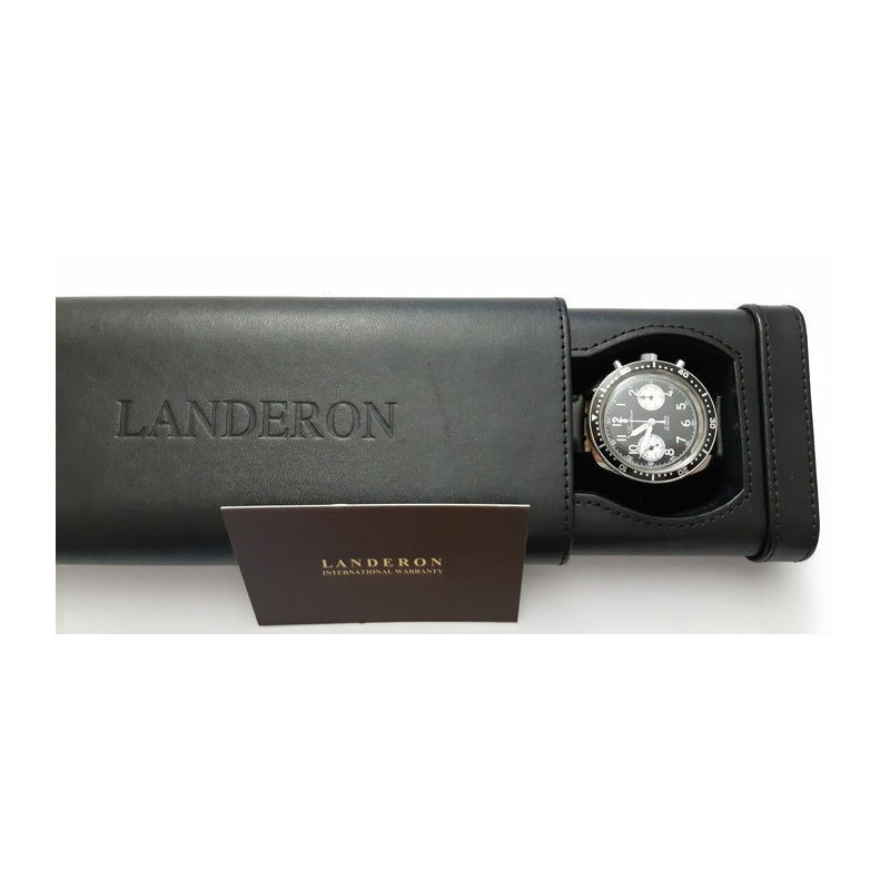LANDERON CHRONOGRAPHE PILOTE PANDA A REMONTAGE MANUEL
